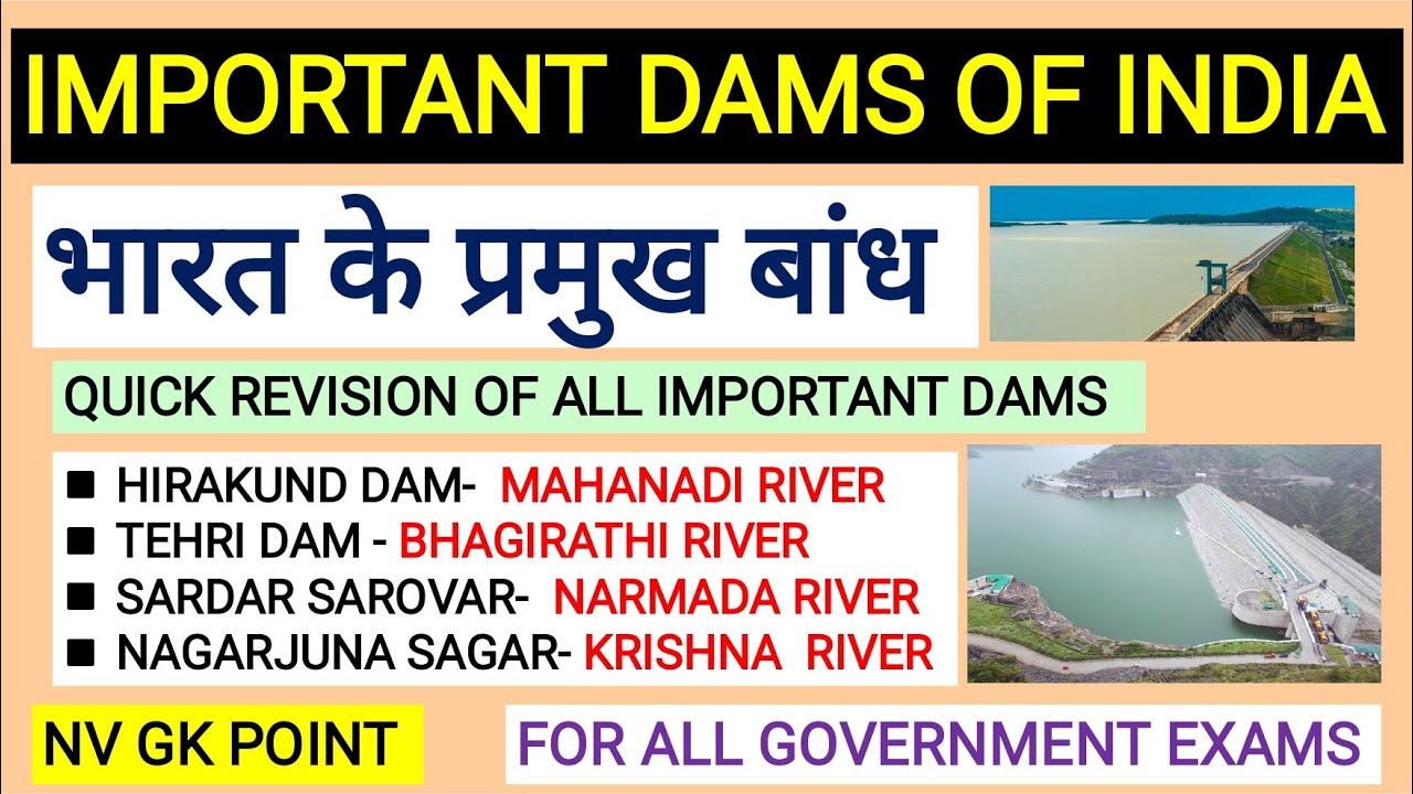 Important dams of india|static gk|Quick revision| for ssc,Railway ...