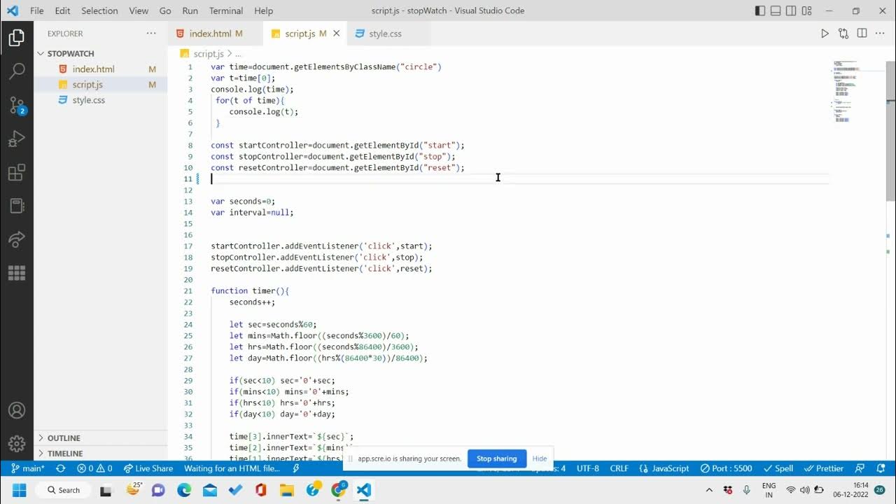 Coding Ninjas Stopwatch Skill Test Youtube