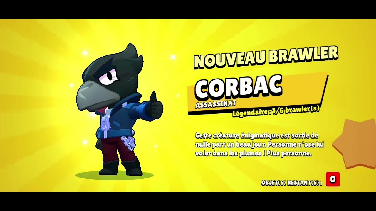 Pack opening 2/3 . Corbac is Côme back @BrawlStars - YouTube