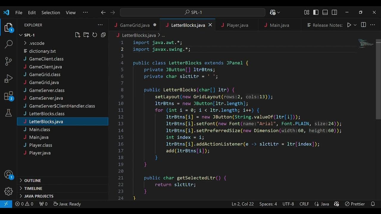 Java Game project (Word Crafters) part-4 - YouTube