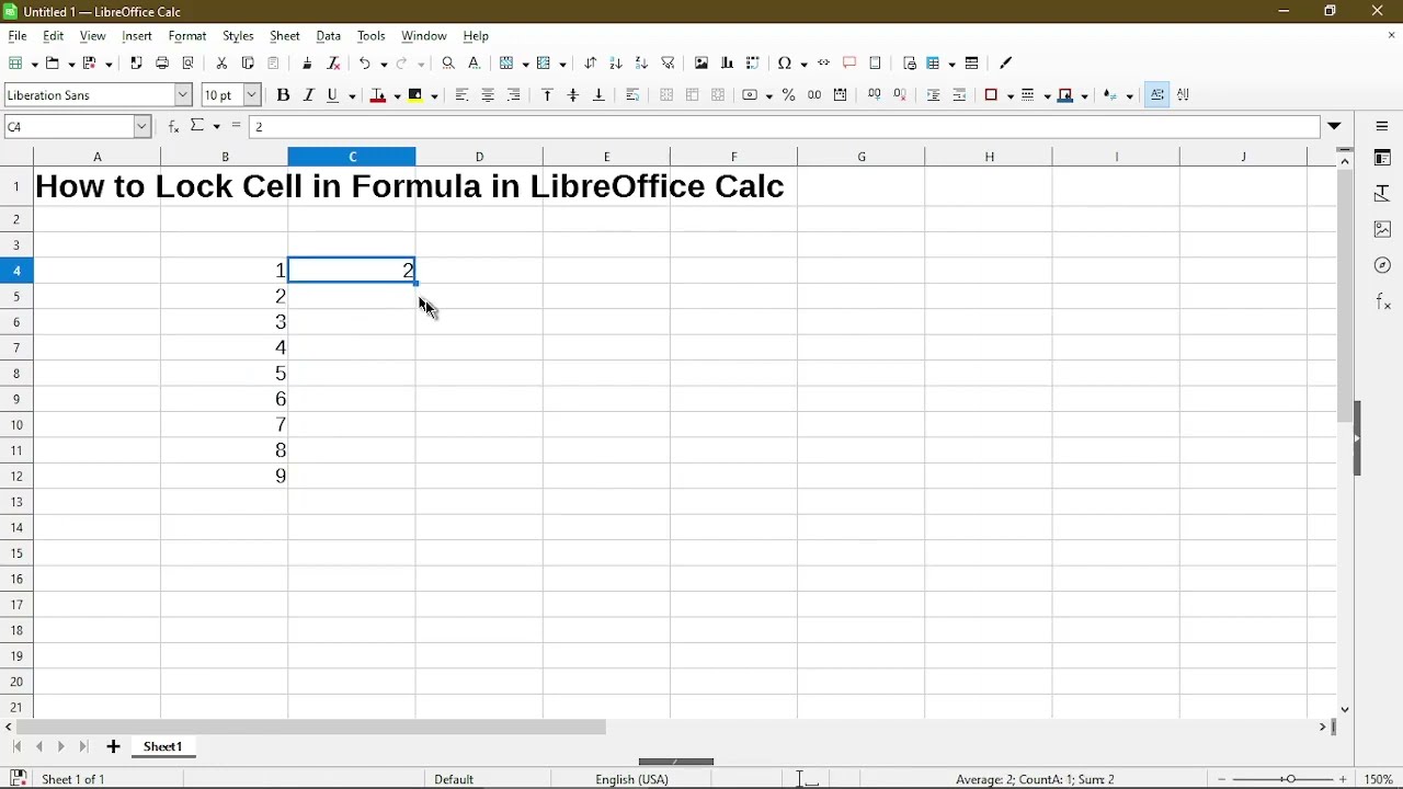 How To Lock Cell In Formula Keep Cell Constant LibreOffice Calc How To Lock Cell In Formula Keep Cell Constant LibreOffice Calc