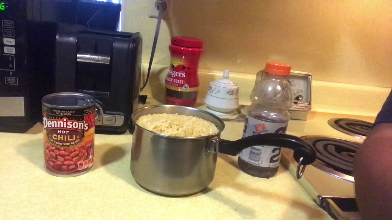 Chili rice and Gatorade - YouTube