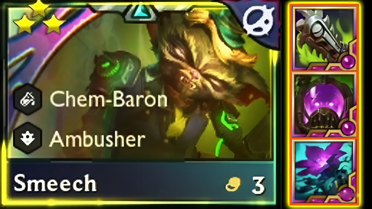 *700 Stacks Chem-Baron + 5 Ambusher* Smeech Carry Be Like !?⭐⭐⭐| TFT ...