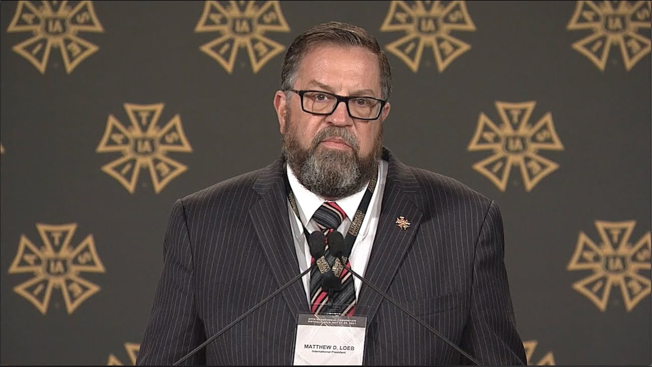 President Matthew D. Loeb addresses delegates of the IATSE's 69th ...