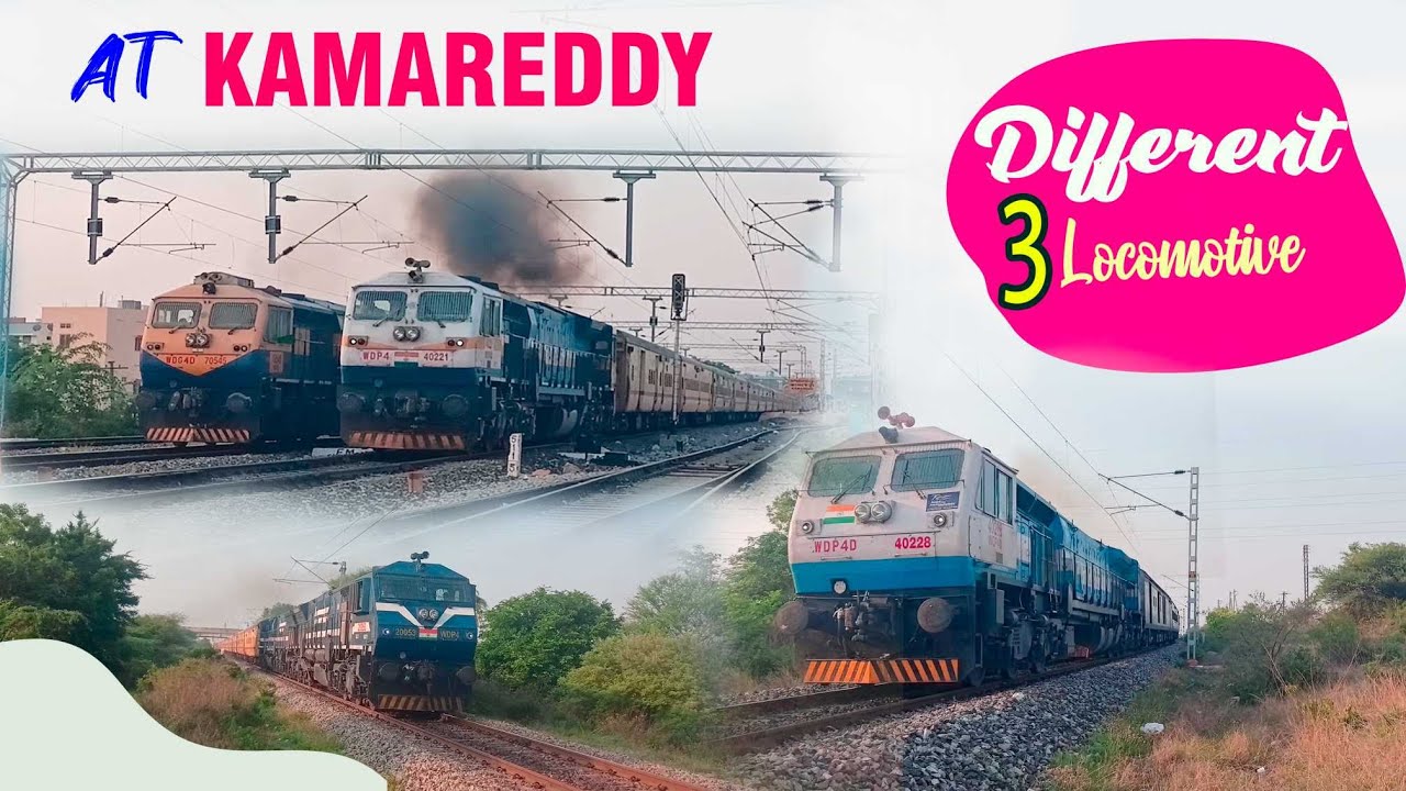 3 Types of EMD Locomotive Hauled Trains || TPTY-AMI, YPR-DADN, KCG-BKN ...