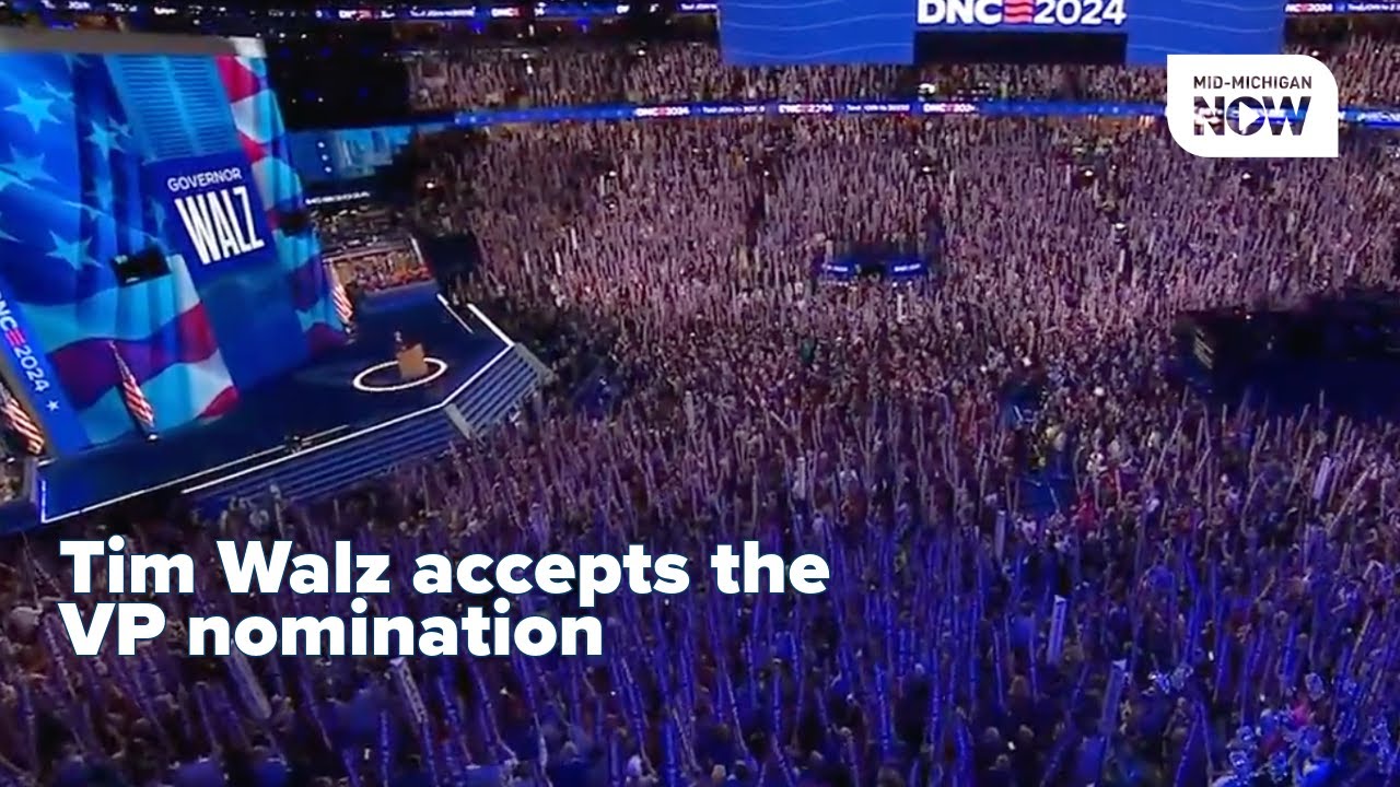 Tim Walz accepts the VP nomination (Full Speech) - YouTube