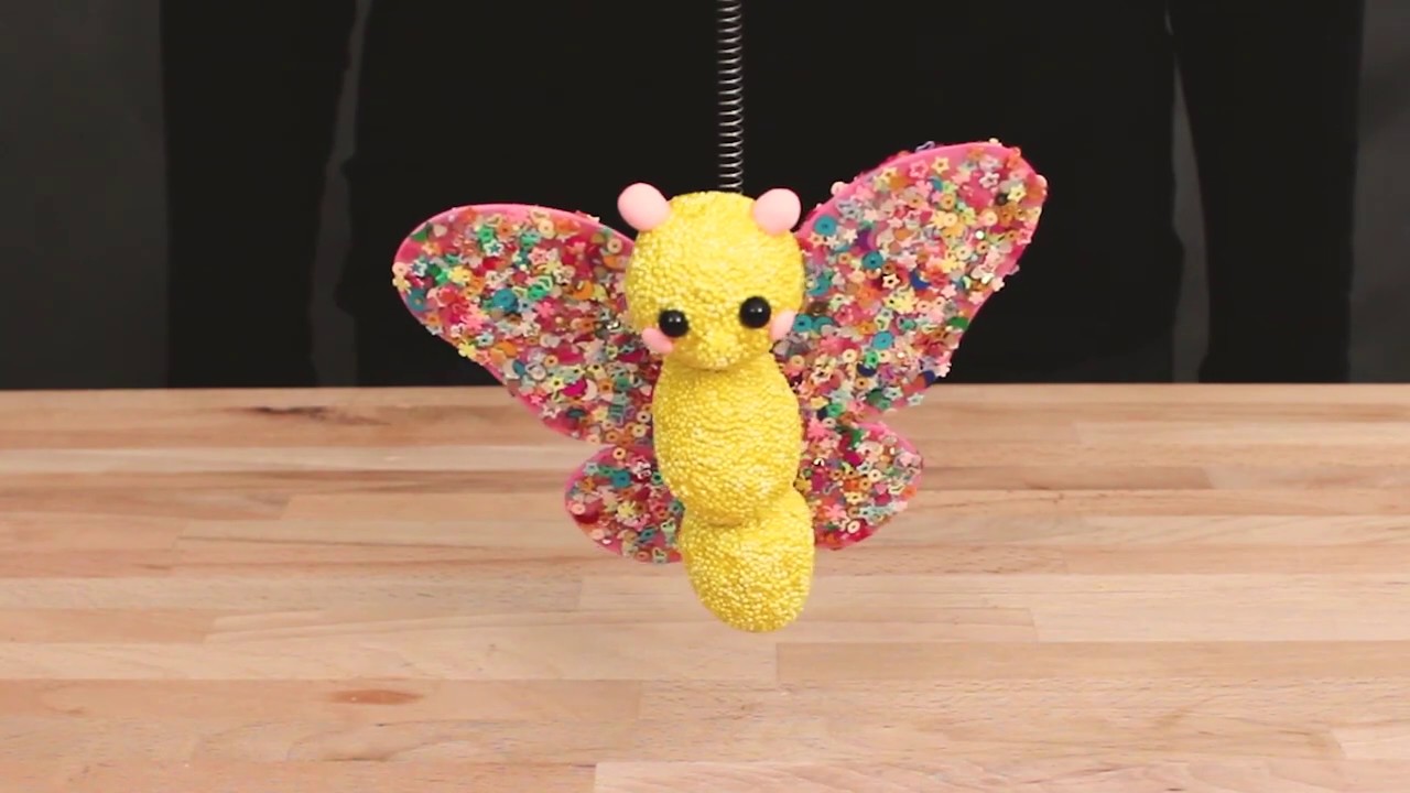 How to make butterfly with foam clay (Unboxing DIY kit - Belle the ...