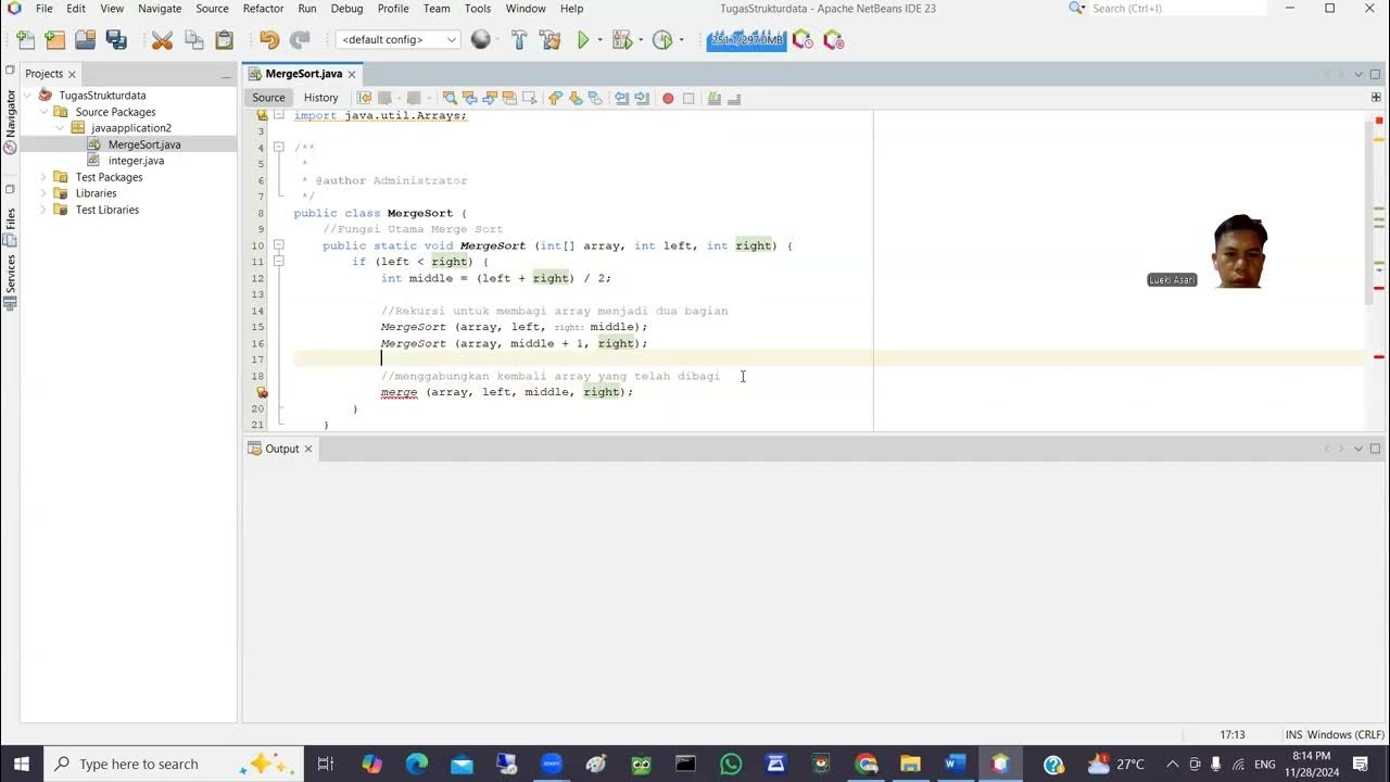 Tugas 2 Struktur Data (Merge Sort dan Counting Sort) - YouTube