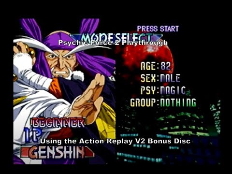 Psychic Force 2 Genshin Playthrough using the Action Replay V2 Ps2 ...