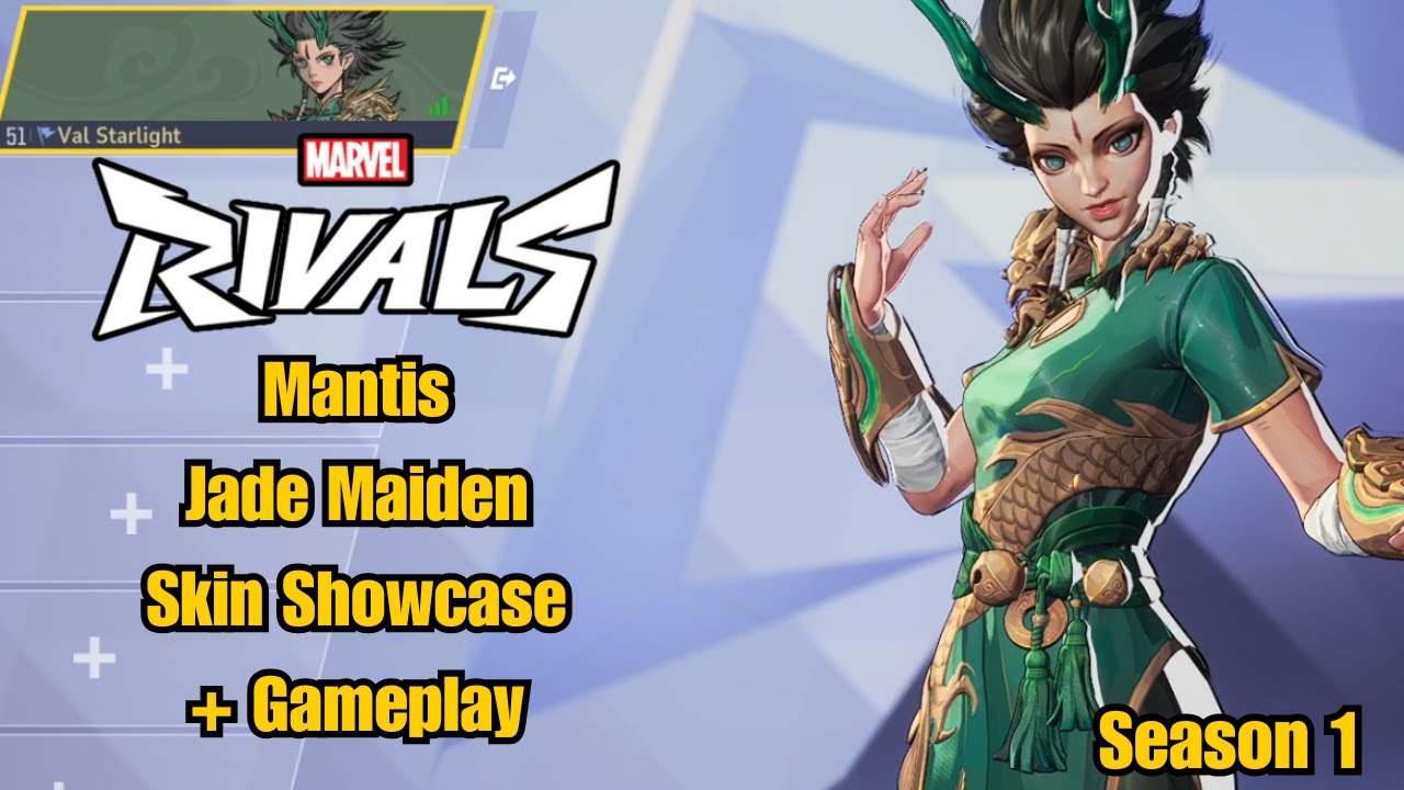 Mantis | Jade Maiden Skin Showcase | Marvel Rivals Gameplay | Season 1 ...