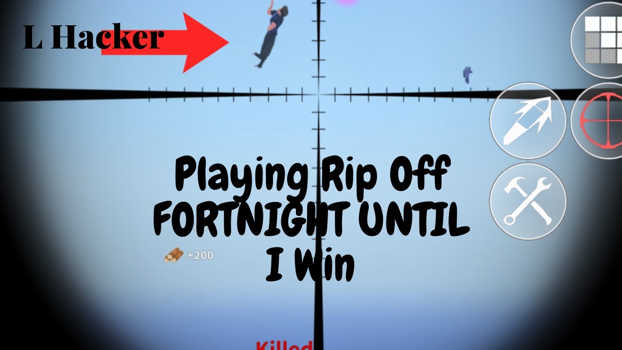 Playing Rip Off Fortnite Until I Win - YouTube