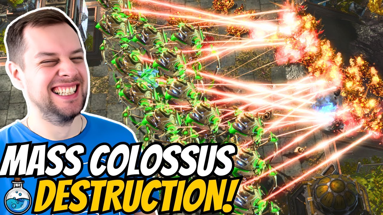Total Domination with Mass Colossus! | StarCraft 2 - YouTube