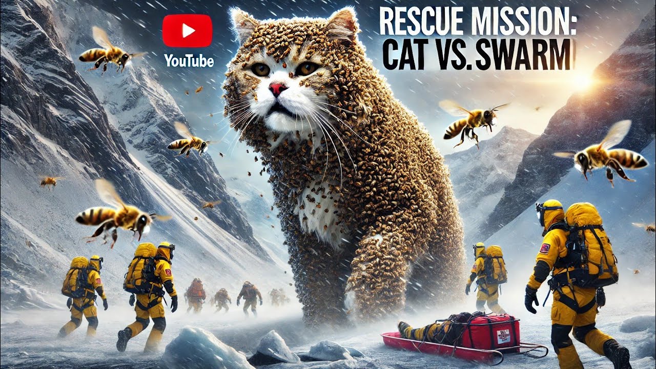 “Unbelievable Rescue: Giant Cat Trapped in Icy Mountains Covered in ...