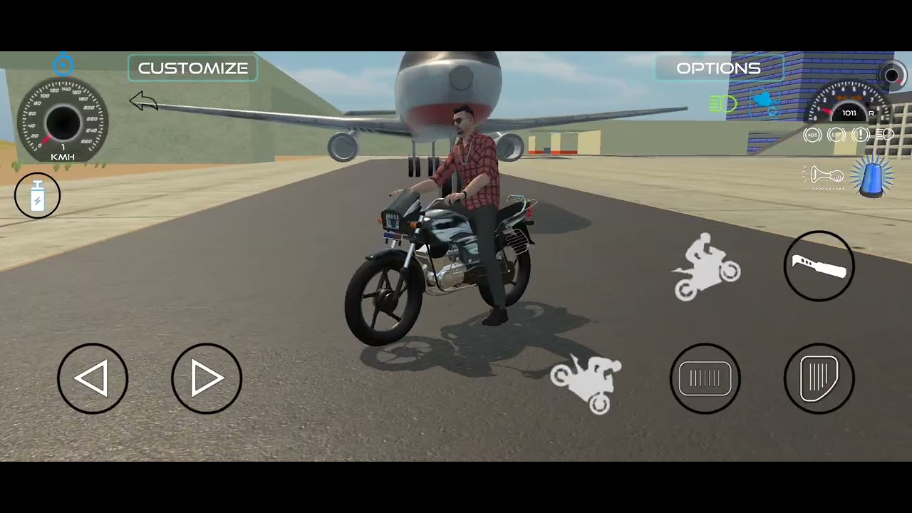 Splendor Plus bike ride in airport area Simulator 3d game - YouTube