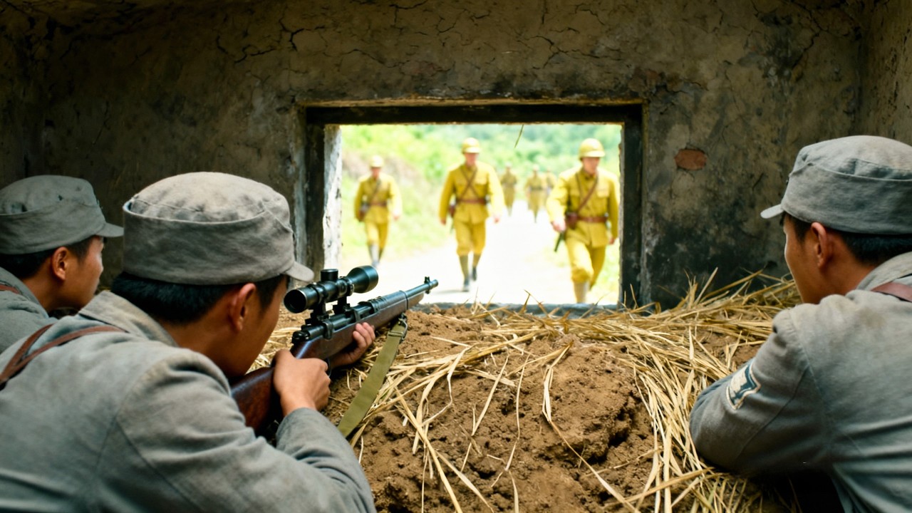 Eighth Route Army launches a guerrilla battle in the tunnels, trapping ...