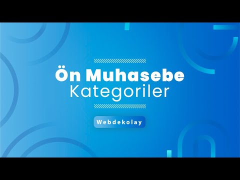 Ön Muhasebe Kategoriler | Kategori Ekleme ve Yönetimi #önmuhasebe