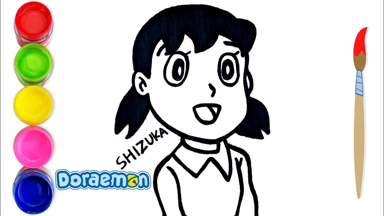 PAINTING SHIZUKA CHARACTER IN THE FILM DORAEMON || LEARN TO DRAW AND ...