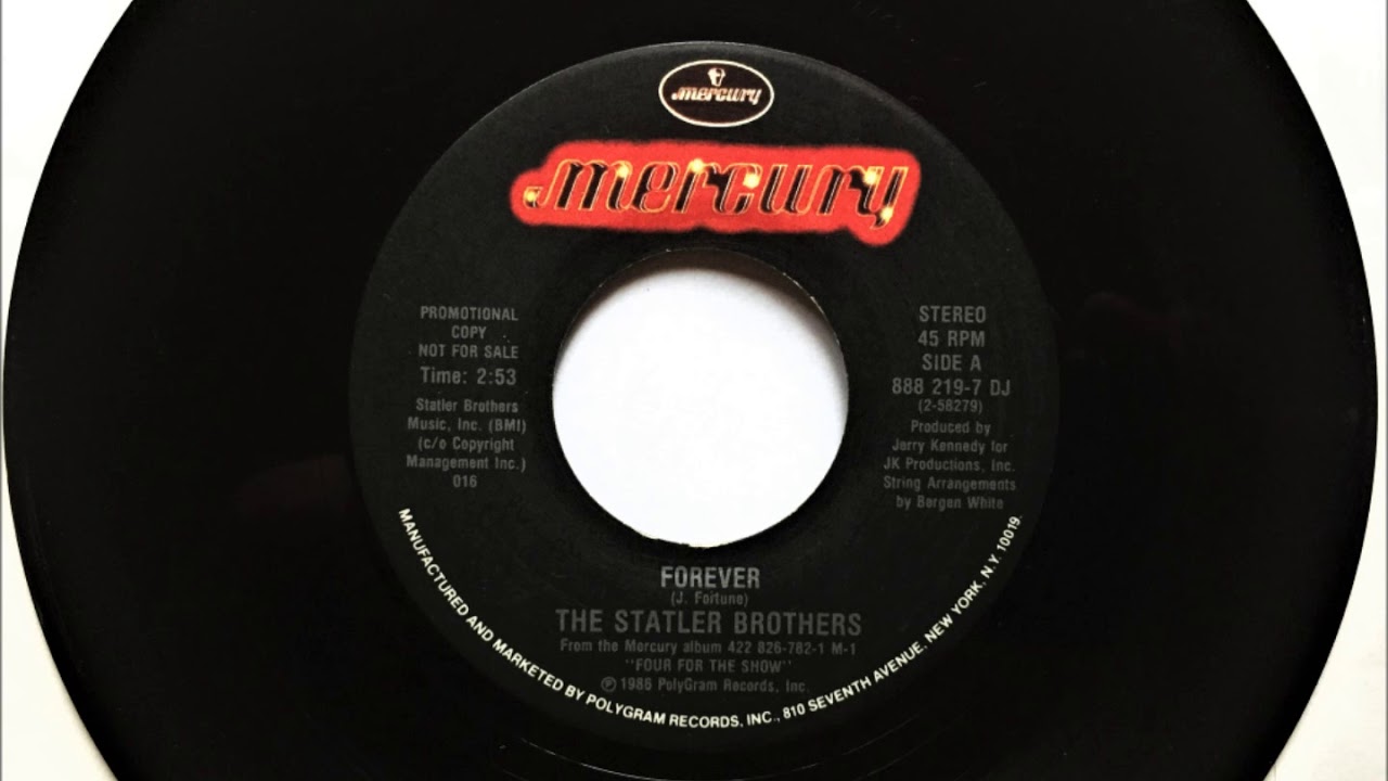 Forever , Statler Brothers , 1986 - YouTube