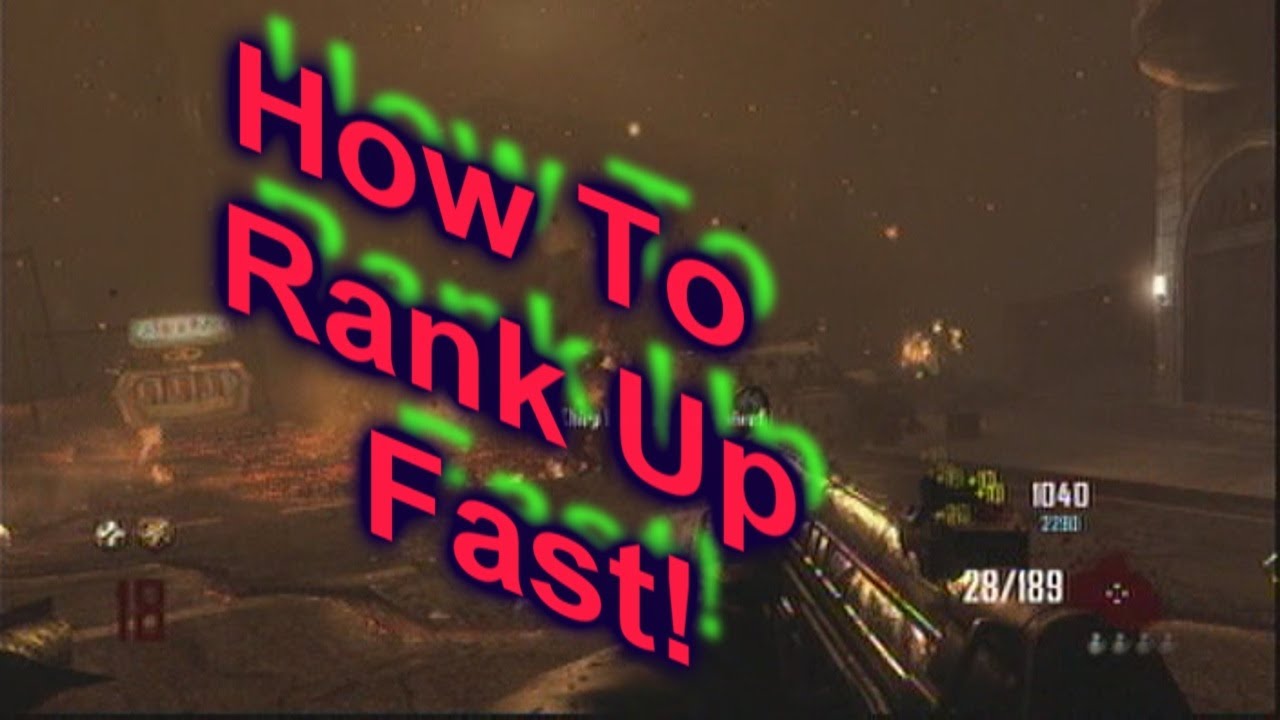 Black Ops 2 Zombies How To Rank Up Fast - YouTube