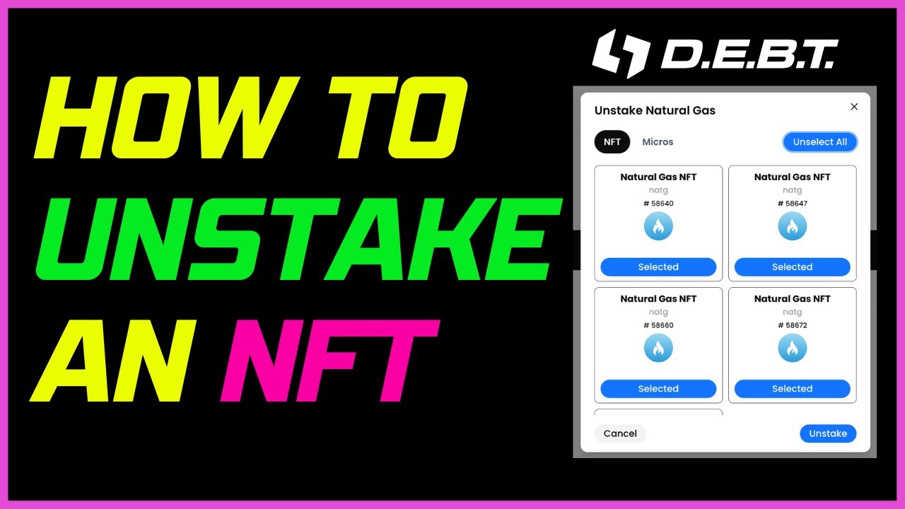 How to UNSTAKE an NFT - YouTube