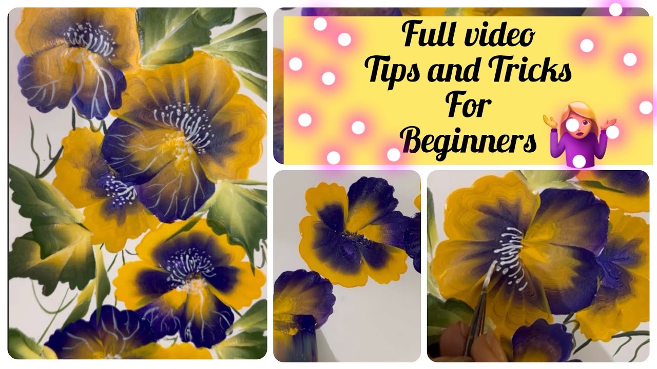 How To paint Flowers / Tips And Tricks / Teach You Tecnical Process ...