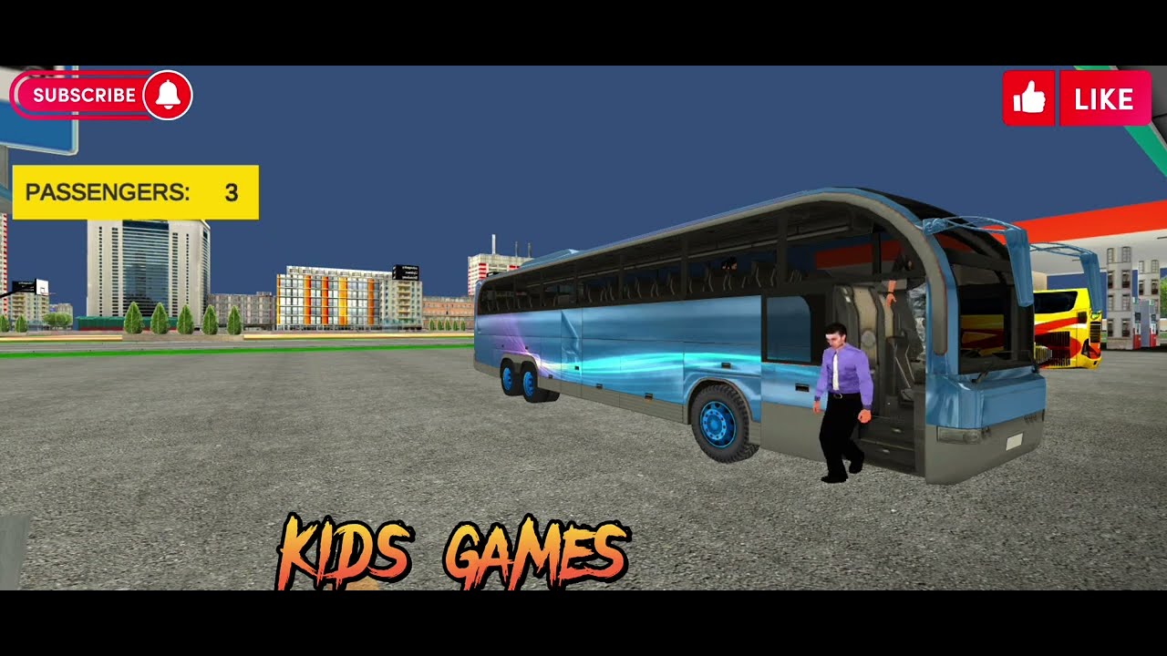 Coach Bus Driving Simulator 3D game | Bus Gadi Bus game.. - YouTube
