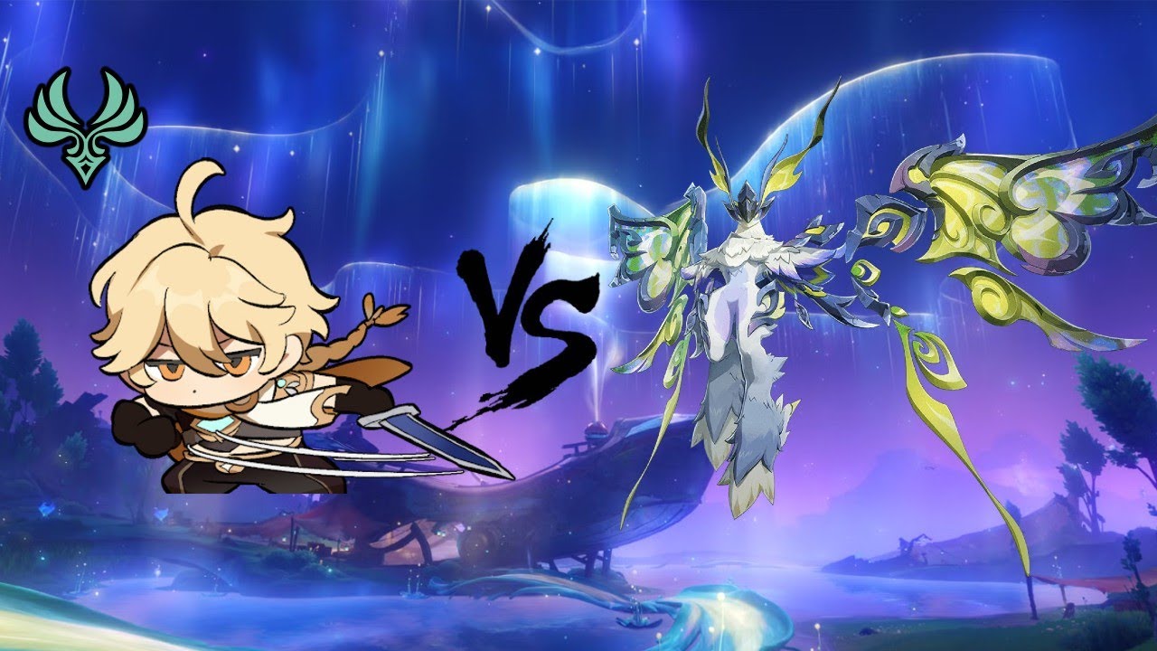 Genshin Impact - Anemo Traveler Solo VS Radiant Moonfly (Normal Boss ...