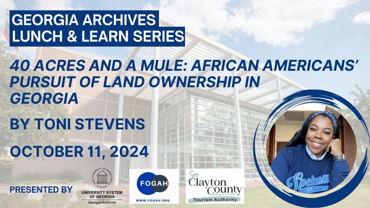 Lunch & Learn: "40 Acres and a Mule" by Toni Stevens - YouTube