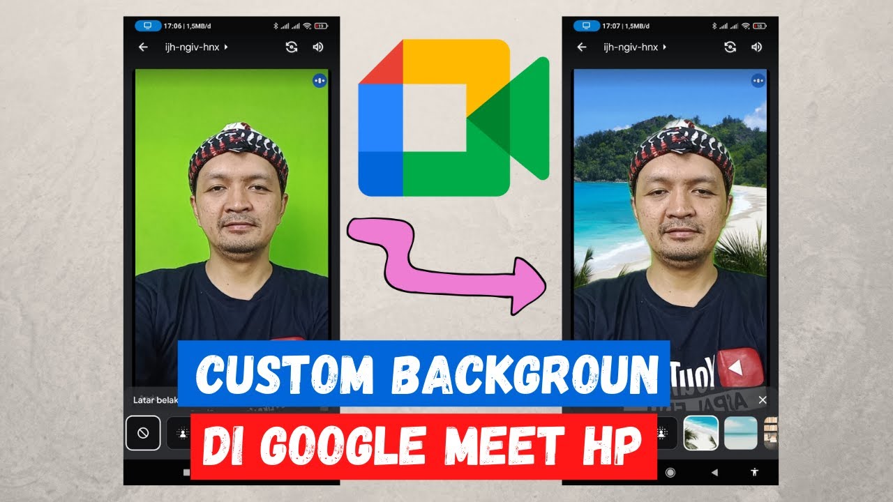 CARA MENGGANTI BACKGROUND CUSTOM DI GOOGLE MEET HP - YouTube