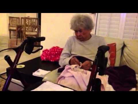 Mother folding clothes