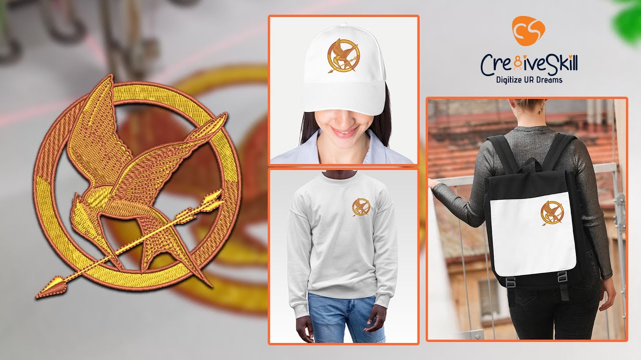 🔥 Mockingjay Logo Embroidery Design in Action! 🔥 - YouTube