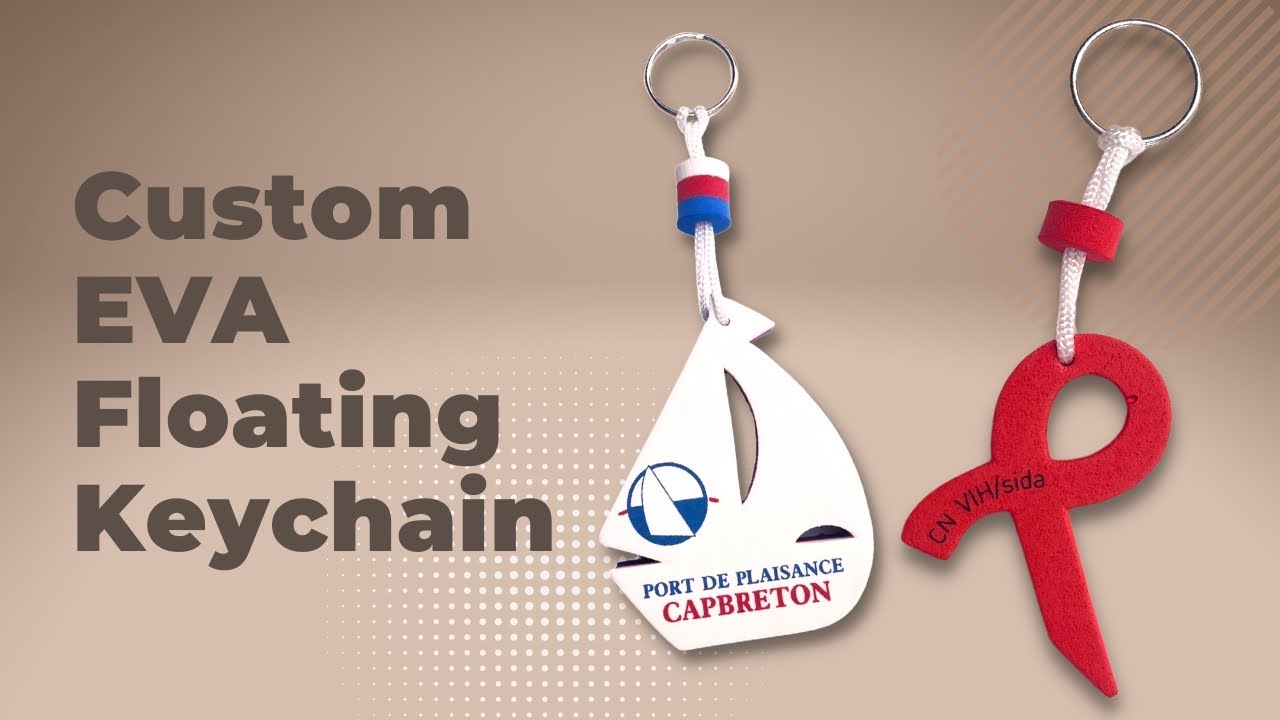 Custom Logo EVA Floating Keychains - YouTube