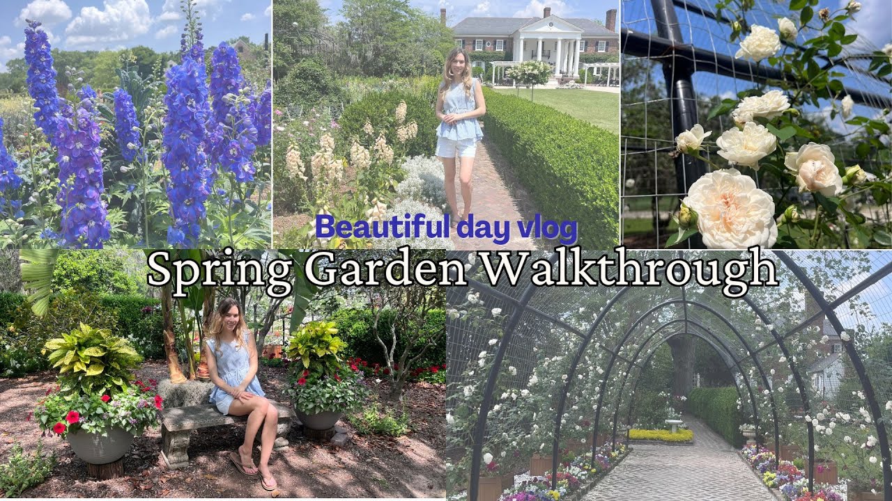Spring garden walkthrough vlog - nature scenery and farm tour - YouTube