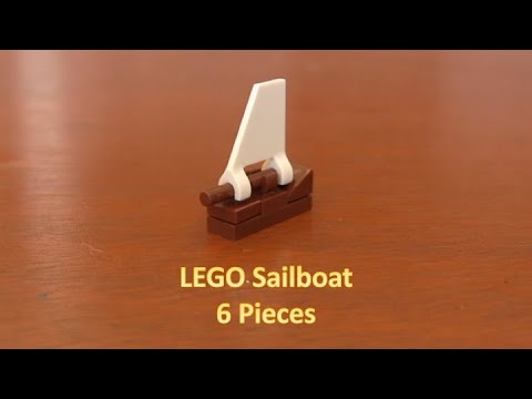 How To Build A Mini LEGO Sailboat / Pirate Ship with 6 LEGO Pieces ...