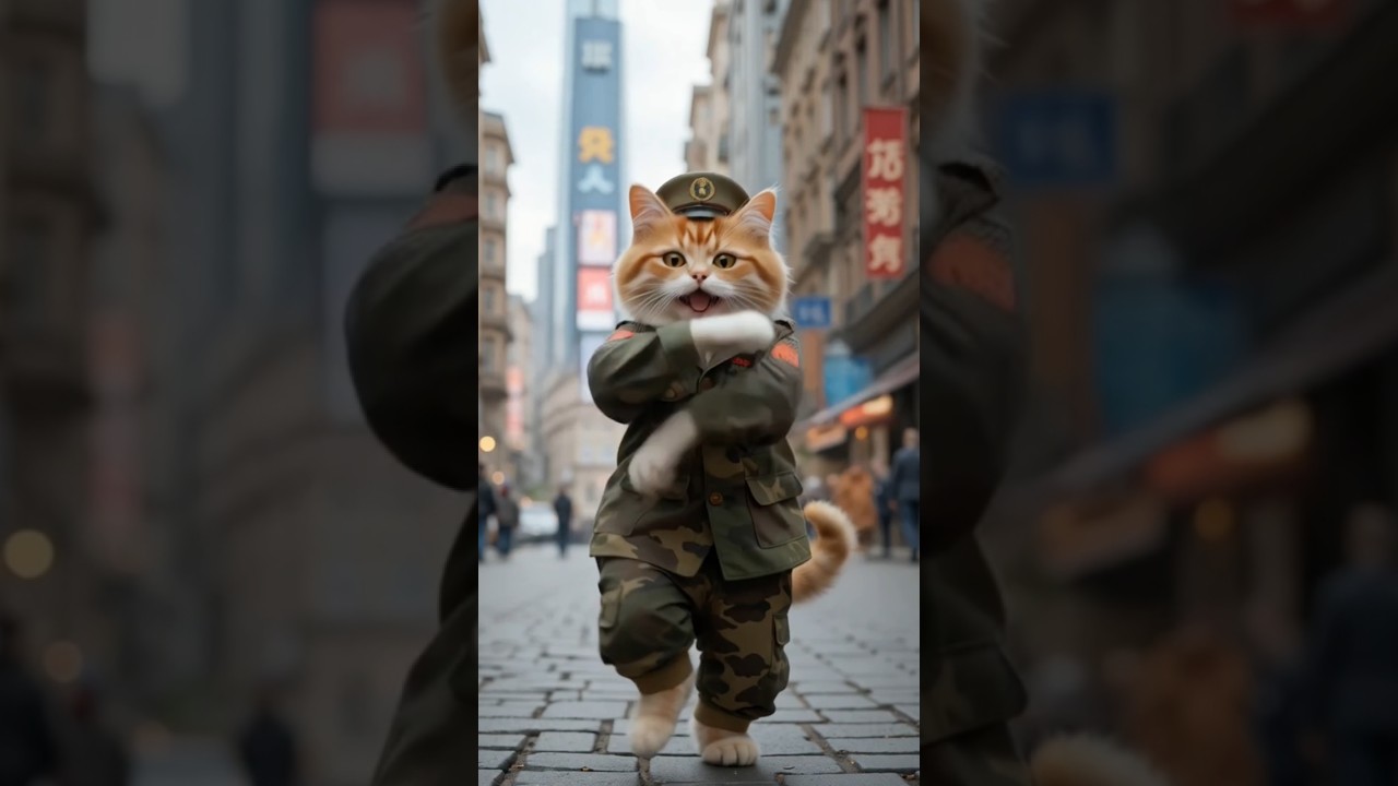 Army cat dance oppa gangnam style #cat #funny #oppagangnamstyle #music ...