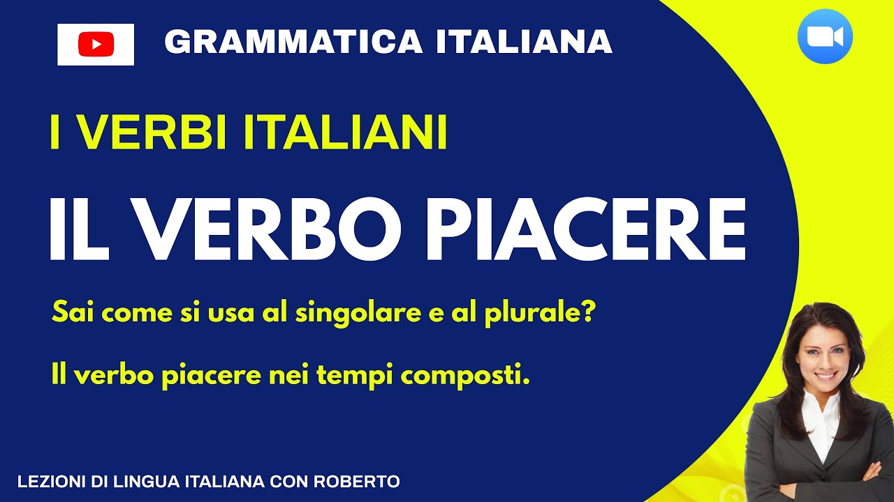 The Italian impersonal verb PIACERE. - YouTube