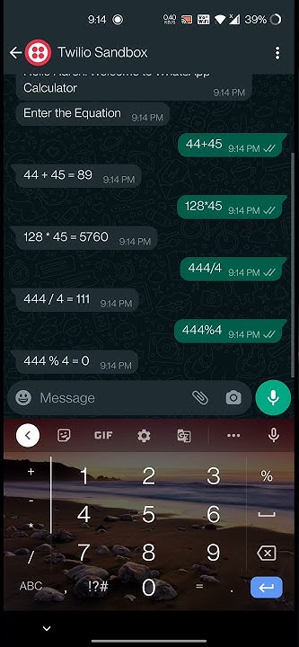 WhatsApp Calculator using Twilio (Final Output) - YouTube