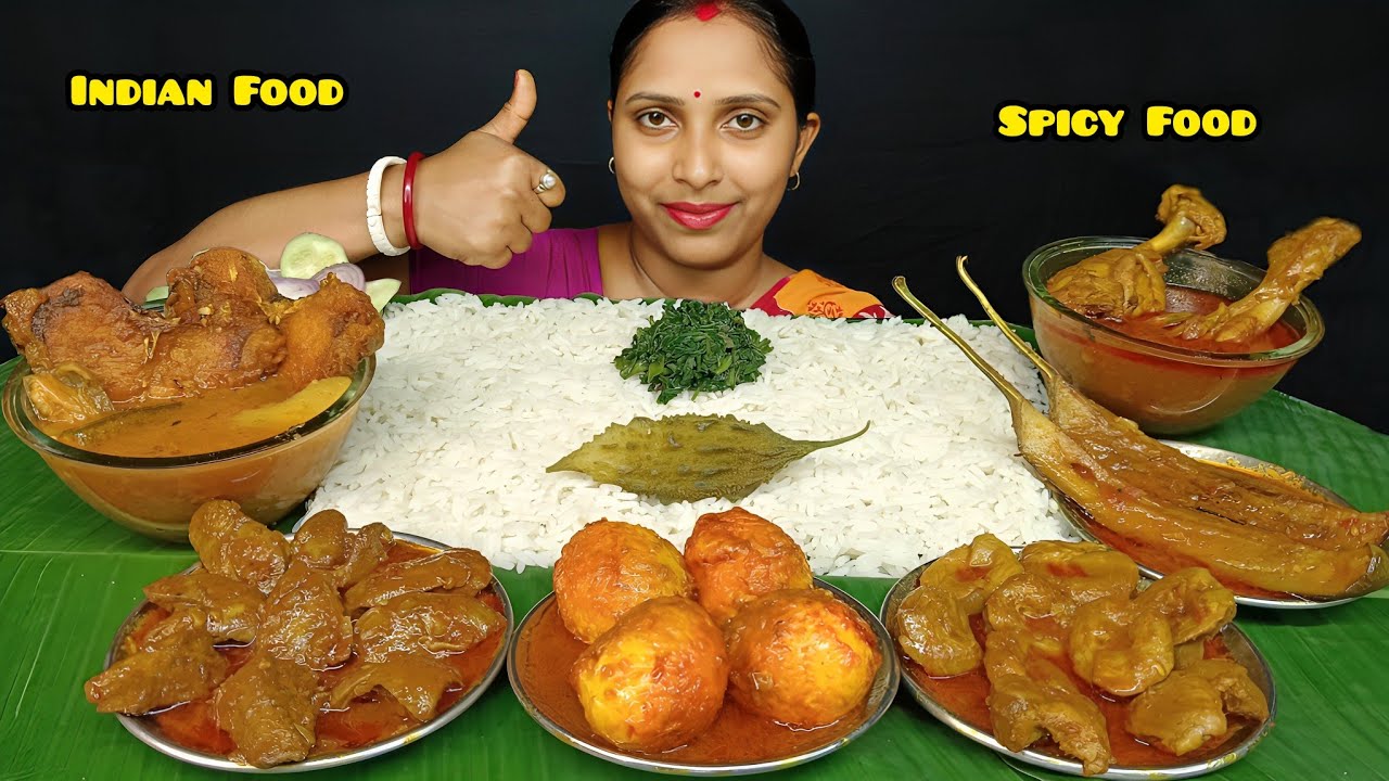 Asmr Eating Show | Fish Curry, Chicken Curry, Liver & Gizzard, Egg ...