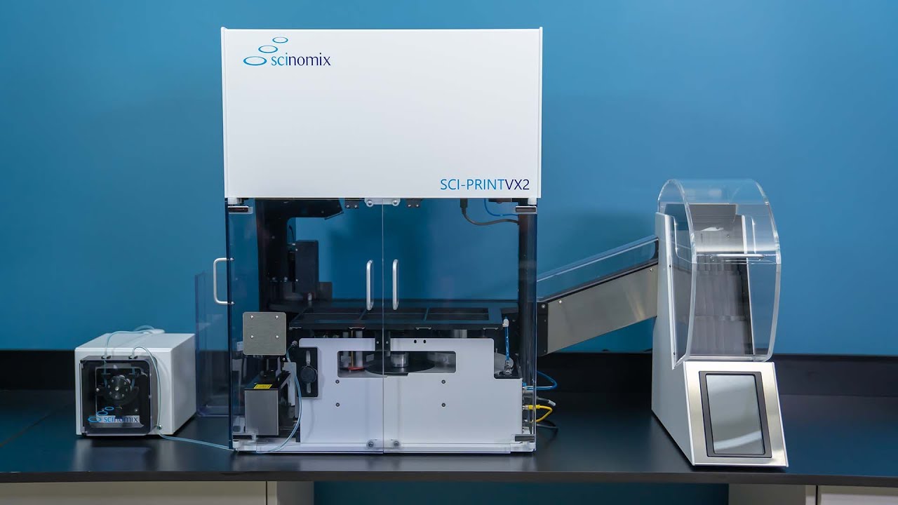 Sci-Print VX2 Tube Handler with the Scinomix VXi Bulk Tube Feeder and ...