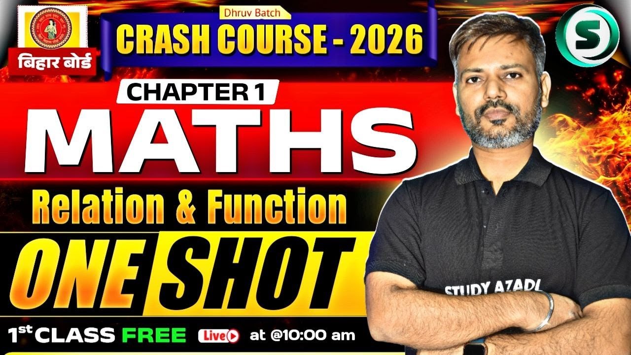 Relation And Function One Shot | Math Class 12 Chapter 1 One Shot ...