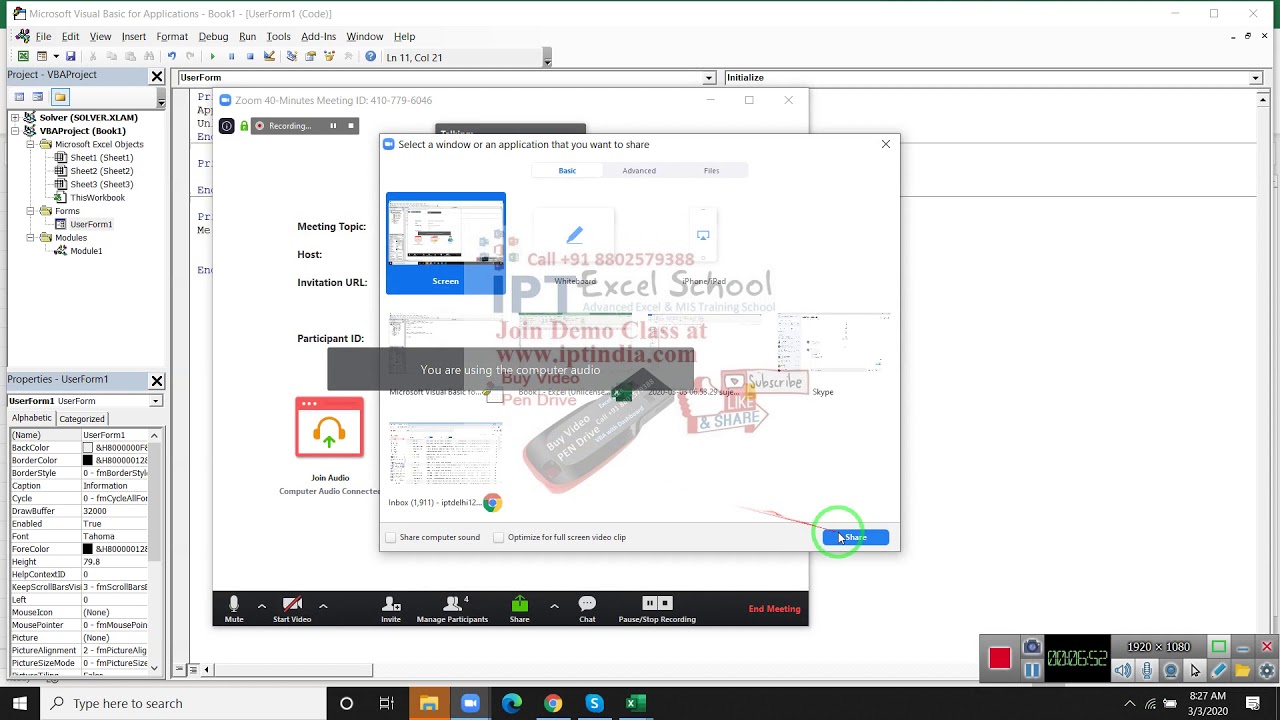 Excel Vba Macros Classes In Hindi Youtube