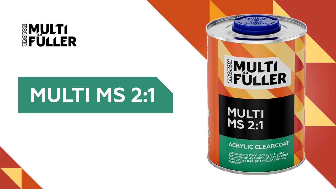 Multi MS 2:1 Акриловый лак Multi Füller - YouTube