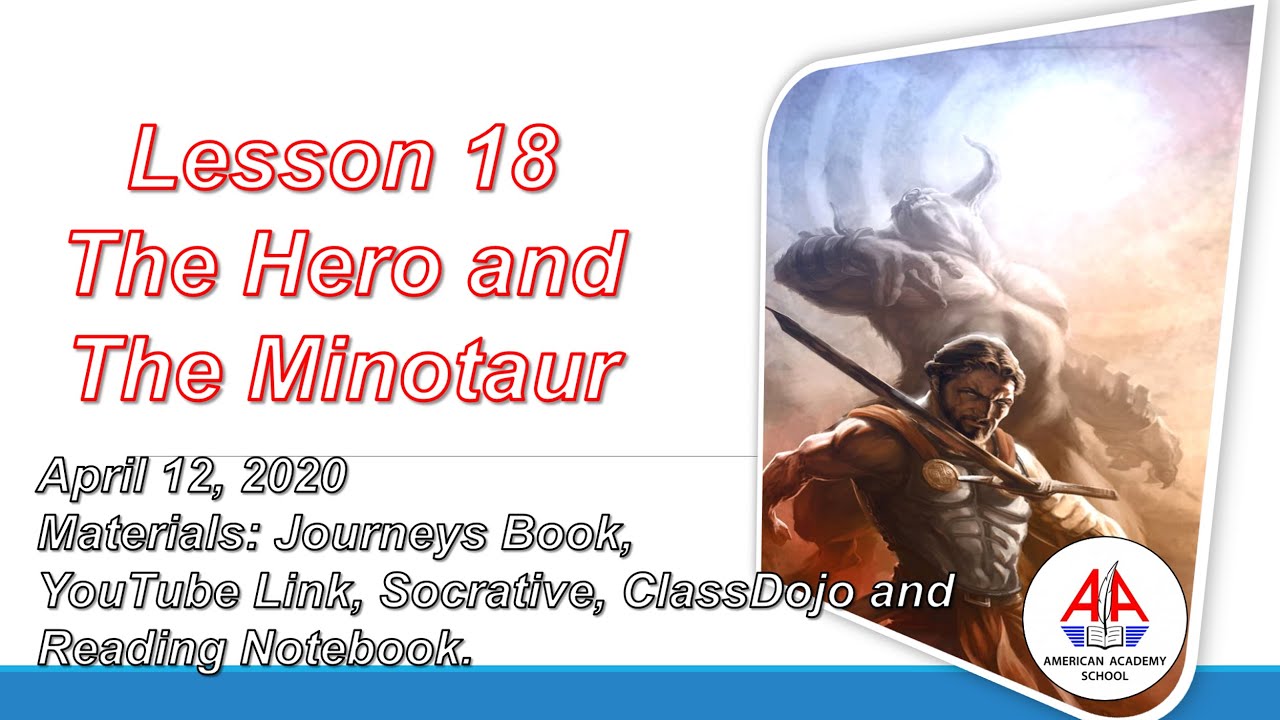 Lesson 18-Vocabulary and Reading Part 1-The Hero and the Minotaur-Grade ...