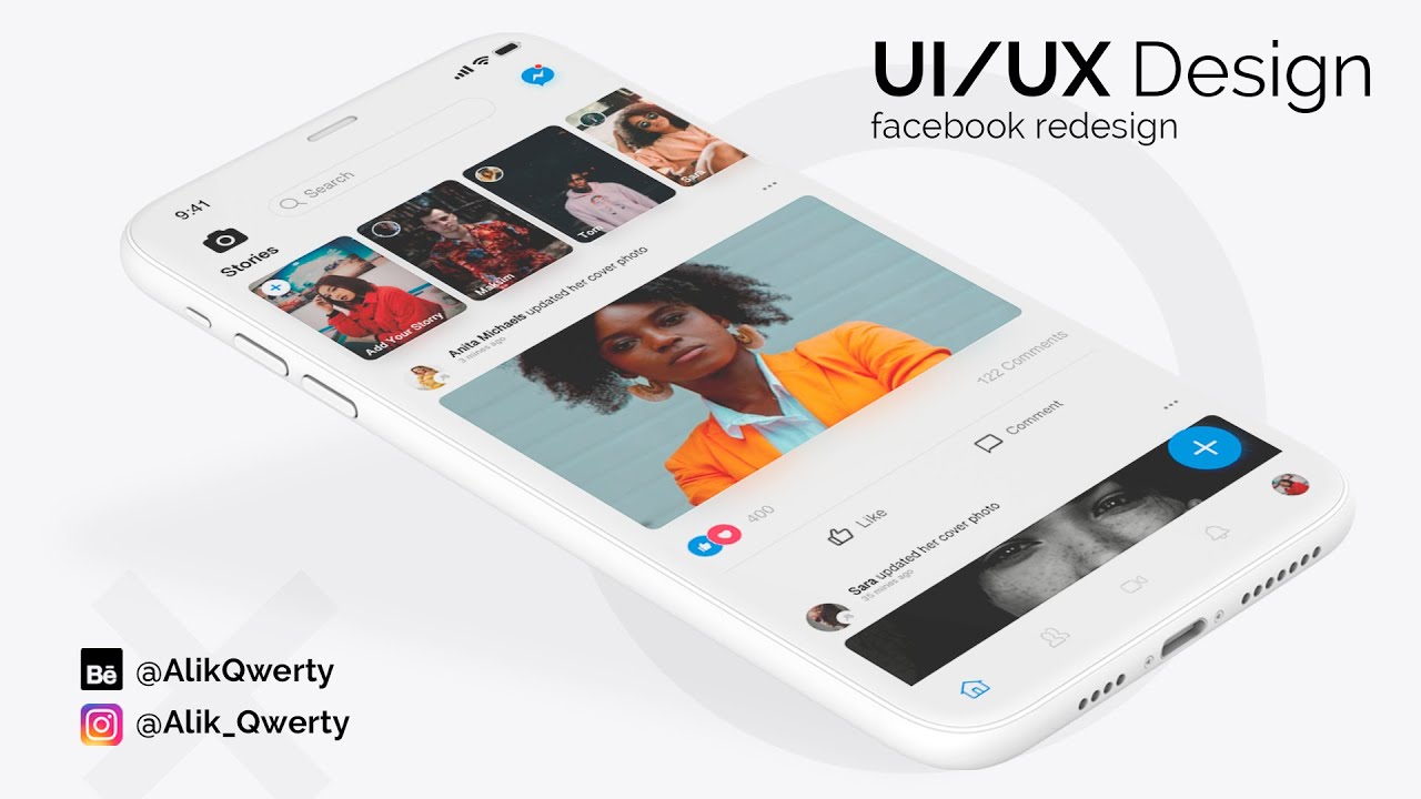 Facebook UI/UX Redesign Concept - Designed with Adobe XD - YouTube