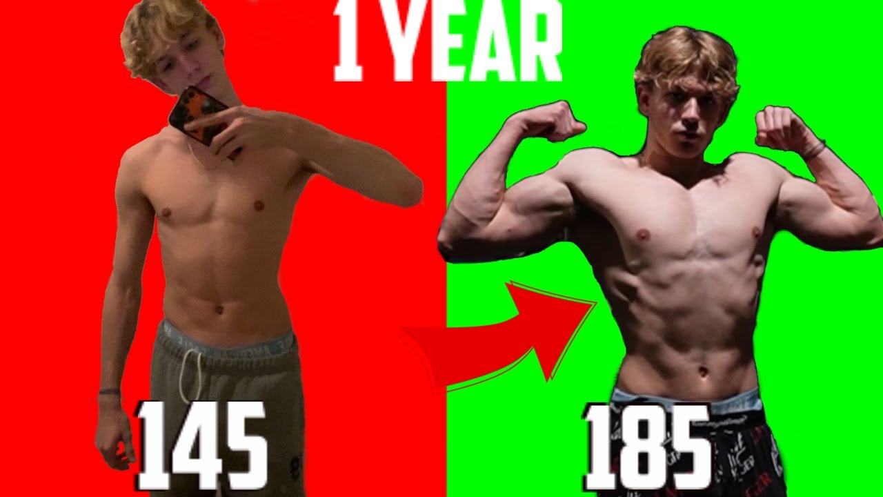 My 1 YEAR GYM TRANSFORMATION (skinny to muscular) - YouTube
