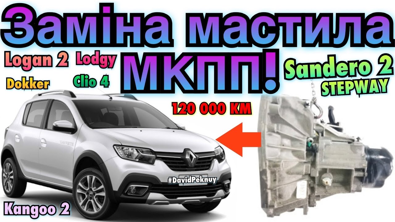 Рено Сандеро 2 ЗАМІНА МАСТИЛА КПП! 120 тис не мінялось! Sandero 2 ...
