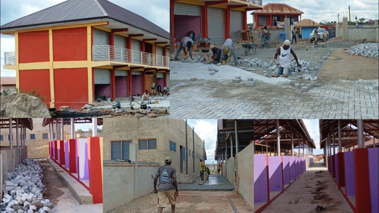 Update on Akim Akroso new market - Storey building, Pavement blocks ...