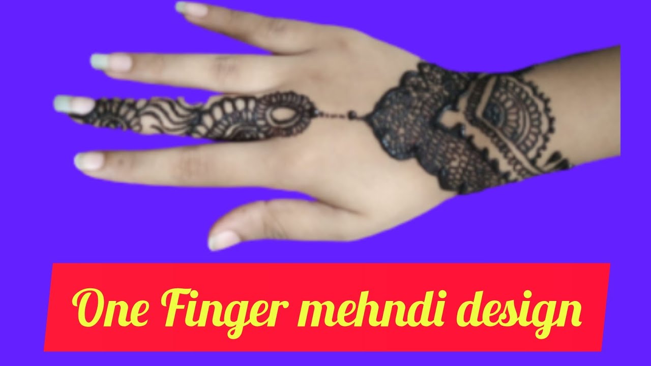 one Finger Design Mehndi - YouTube