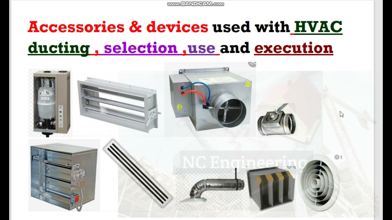 accessories to be considered for duct design & ducting work. - YouTube