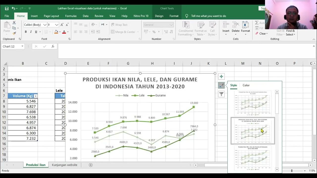 Visualisasi Data Grafik Scatter Plot dan Grafik Batang menggunakan Excel - YouTube